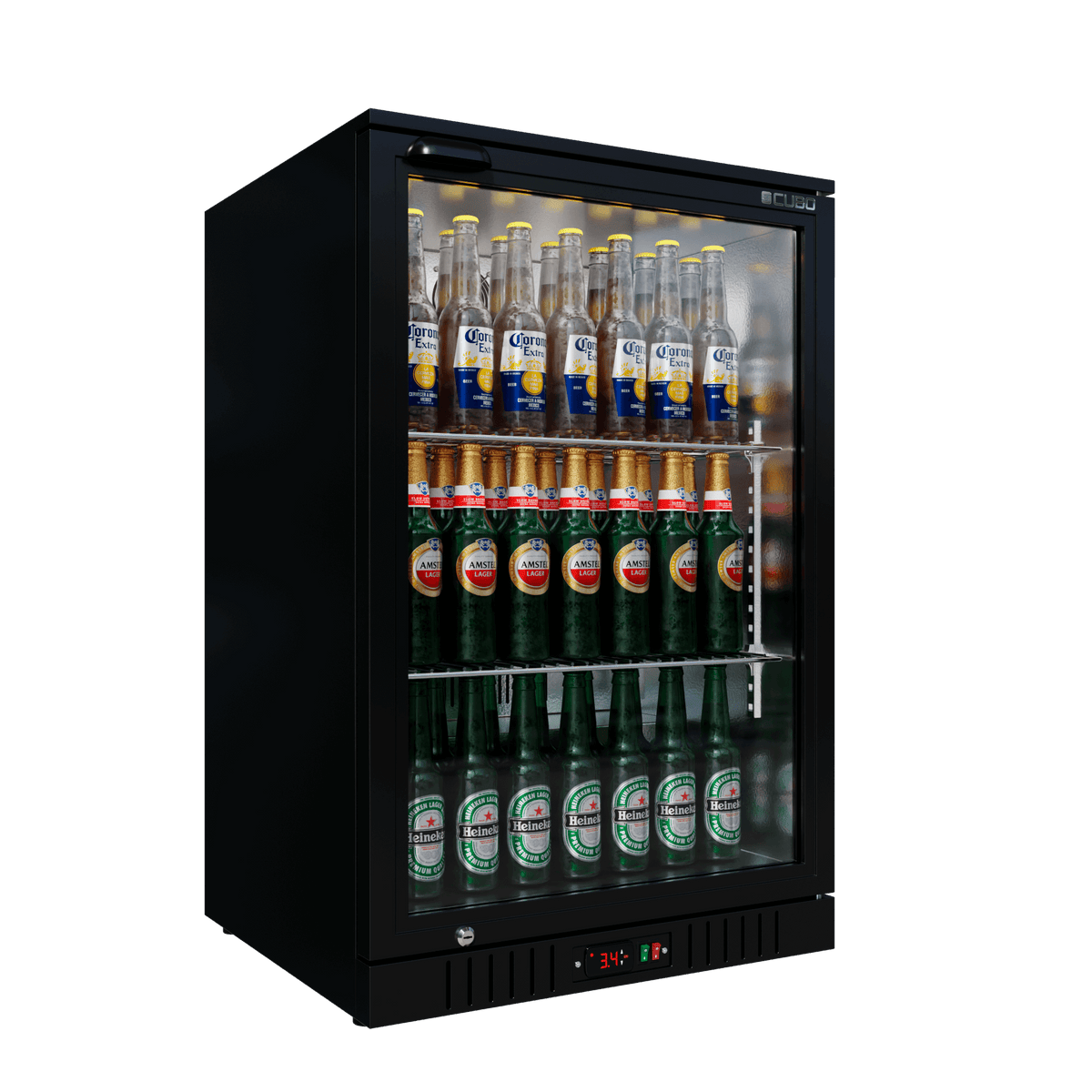 Cubo Bar Fridge 133L - 1 Glass Door - Lockable - 72 bottles - Energy ...