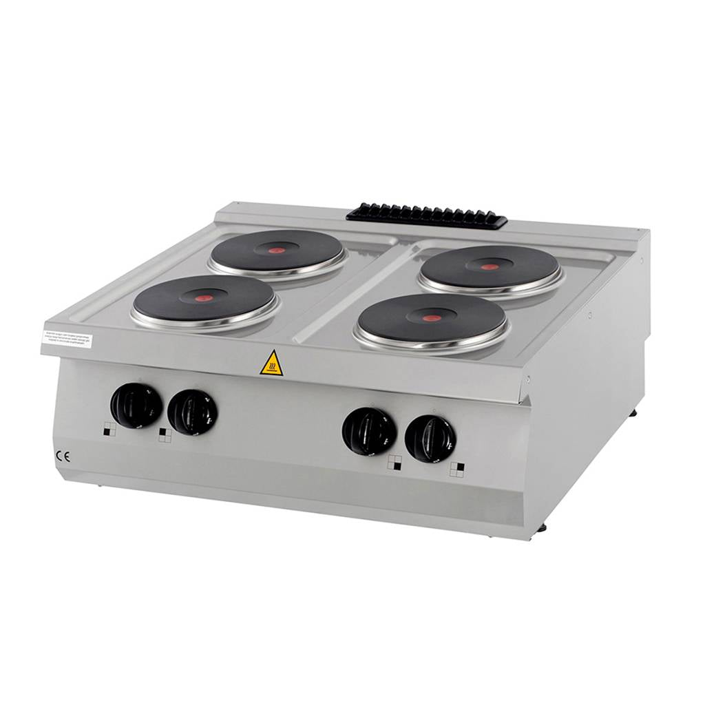 Maxima Heavy Duty Cooker - 4 Burners - Double Unit - 70cm Deep - Elect ...